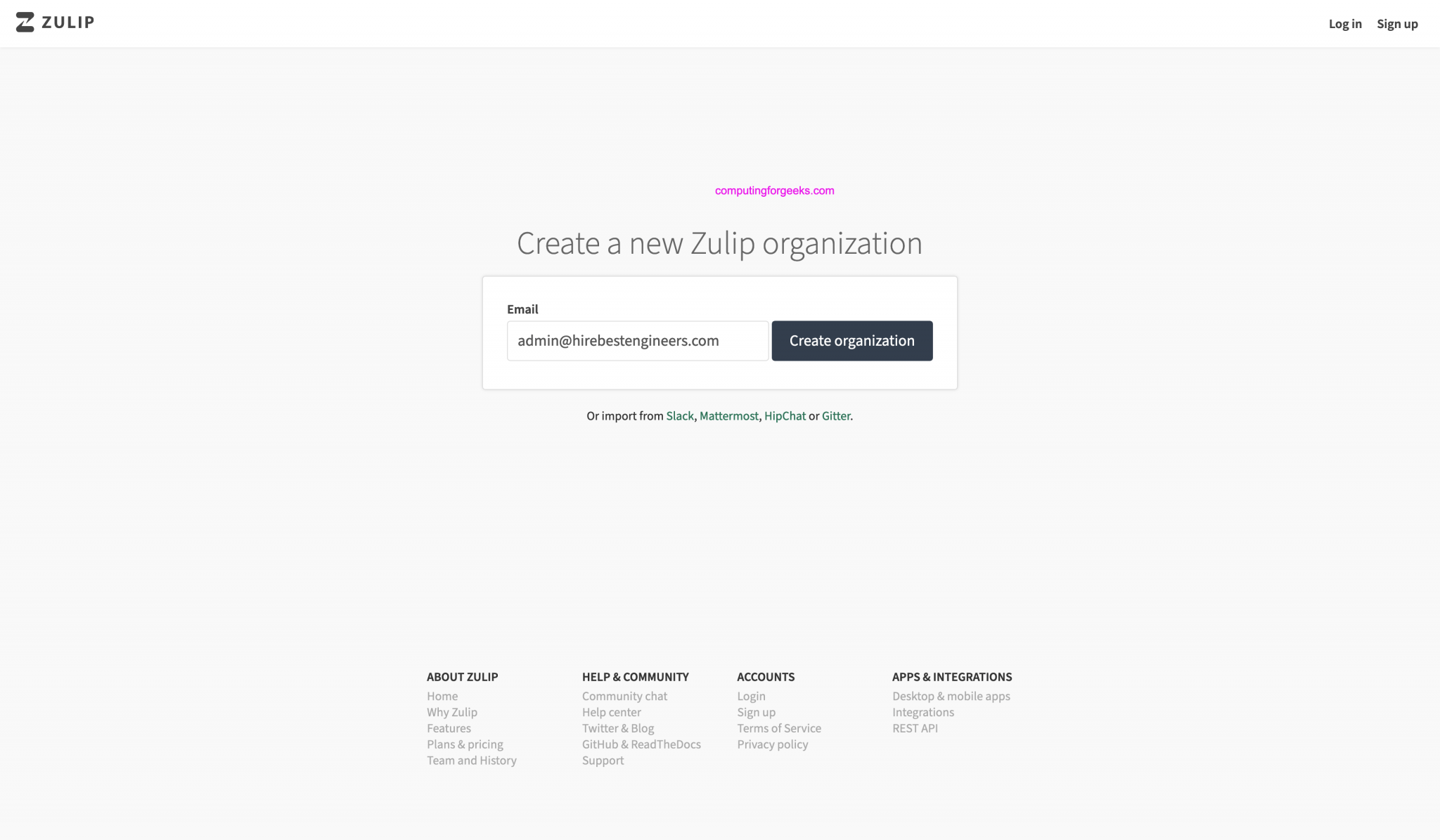 Install Zulip Chat Server On Ubuntu 20041804 Debian 109 Computingforgeeks