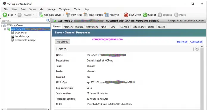 Managing XCP-ng Hypervisor with XenCenter | XCP-ng Center | ComputingForGeeks