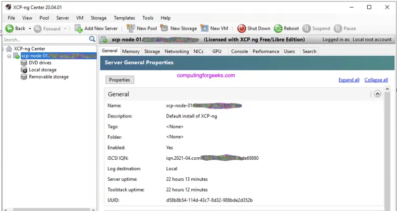 Managing XCP-ng Hypervisor with XenCenter | XCP-ng Center | ComputingForGeeks