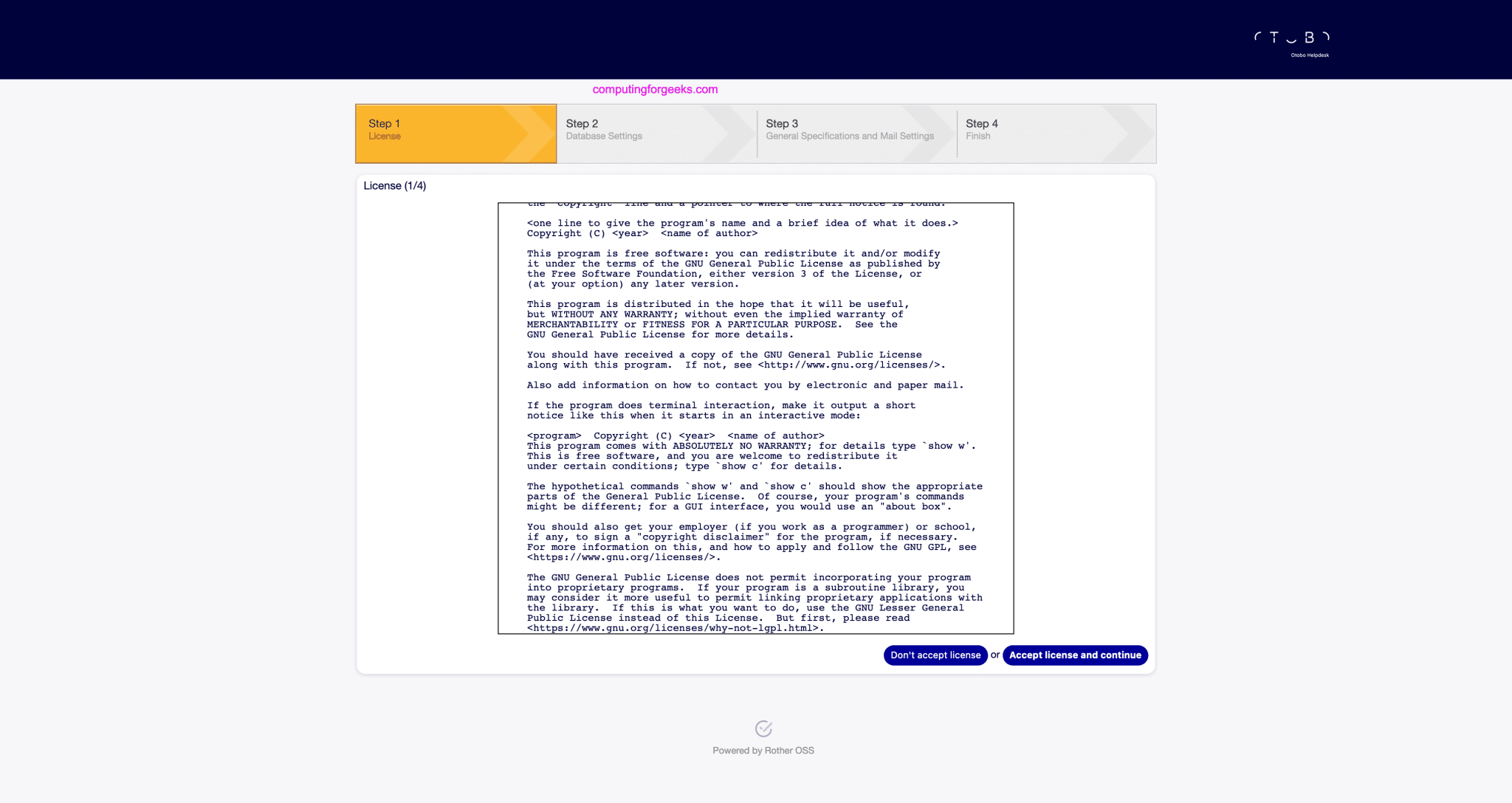 Install OTRS (OTOBO) Ticketing system on CentOS 8 | ComputingForGeeks