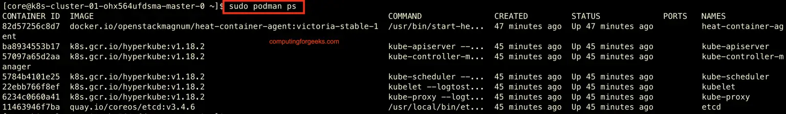 Create Kubernetes Cluster On Openstack Magnum With Fedora Coreos Computingforgeeks