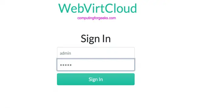Install WebVirtCloud KVM Management on CentOS Stream 8 | ComputingForGeeks