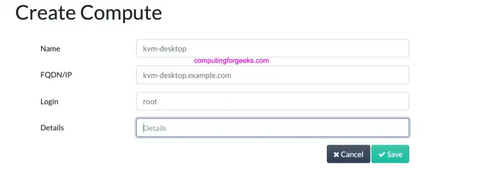 Install WebVirtCloud KVM Management on CentOS Stream 8 | ComputingForGeeks