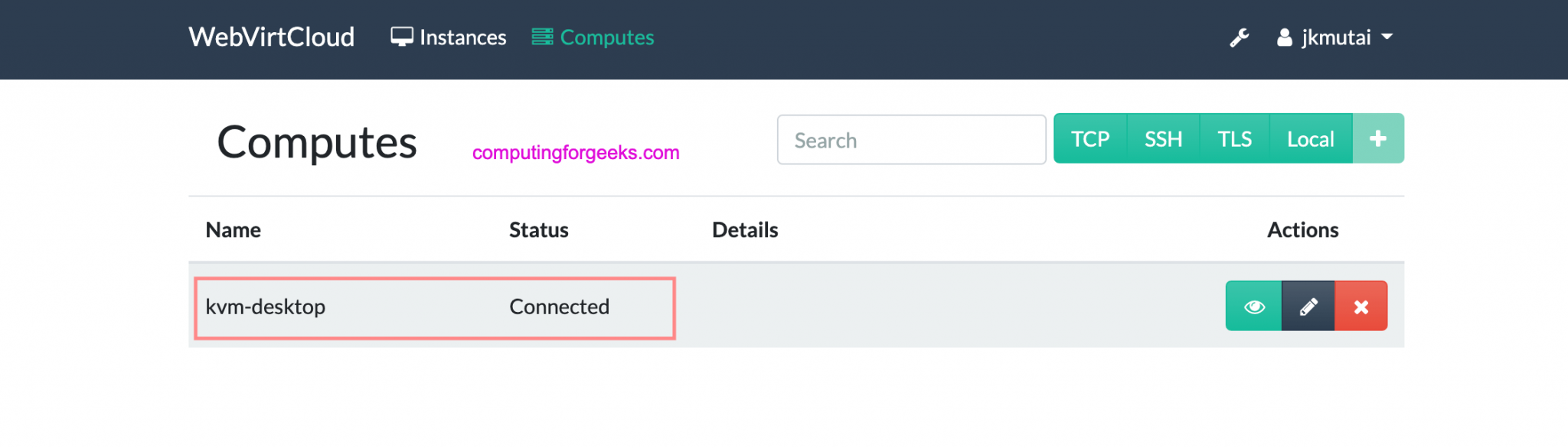 Install WebVirtCloud KVM Management on CentOS Stream 8 | ComputingForGeeks