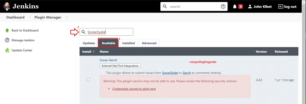 How To Integrate SonarQube with Jenkins | ComputingForGeeks