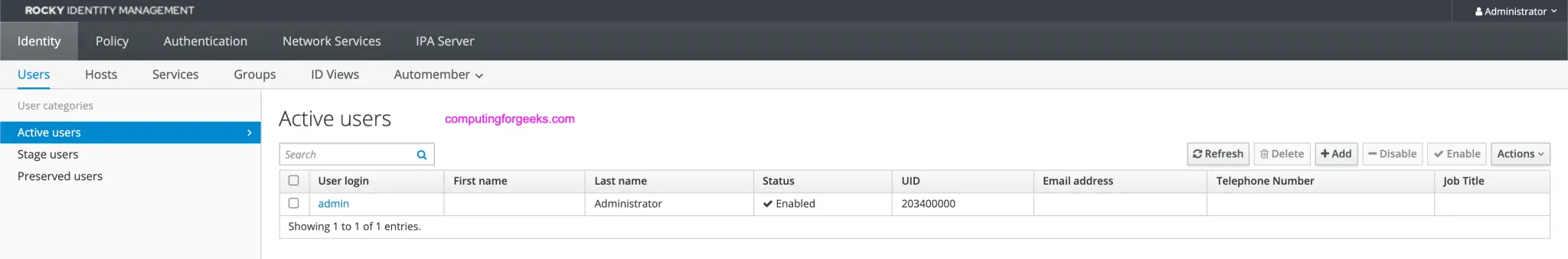 Install FreeIPA Server on Rocky Linux 9 / AlmaLinux 9 | ComputingForGeeks