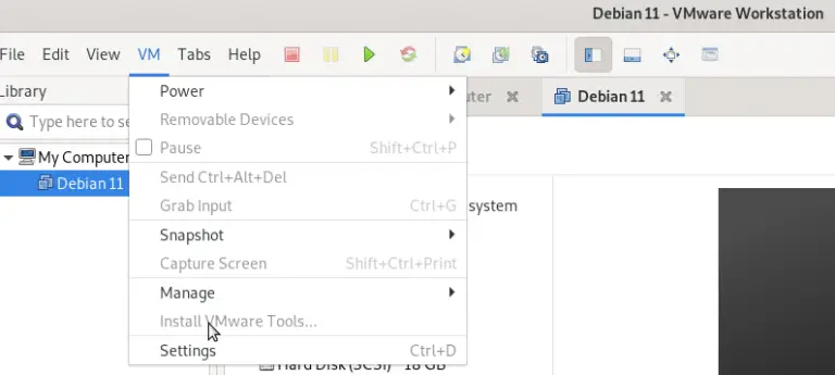 How To Install Vmware Tools On Debian 11 10 Computingforgeeks