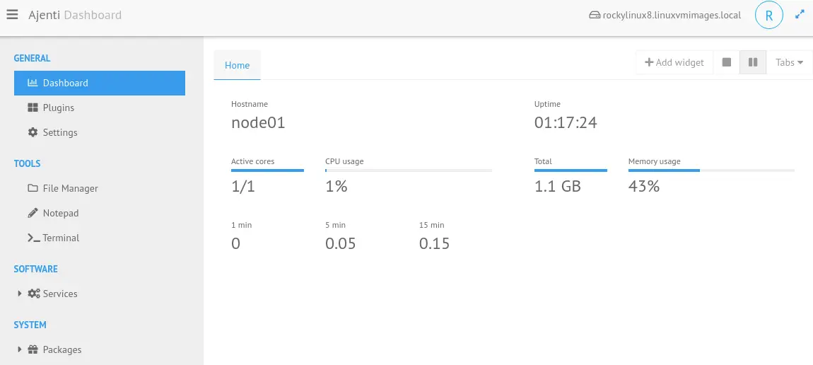 Install Ajenti Control Panel on Rocky Linux 8|CentOS 8 | ComputingForGeeks