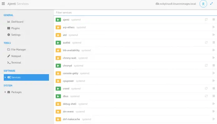 Install Ajenti Control Panel on Rocky Linux 8|CentOS 8 | ComputingForGeeks