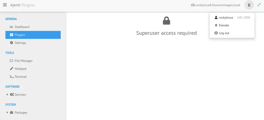 Install Ajenti Control Panel on Rocky Linux 8|CentOS 8 | ComputingForGeeks