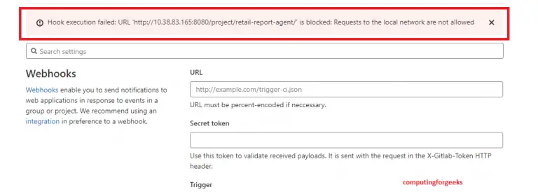 Resolve "Url is blocked: Requests to the local network are not allowed" GitLab Error ...
