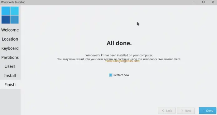 Install Windowsfx 11 - Step by Step With Screenshots | ComputingForGeeks