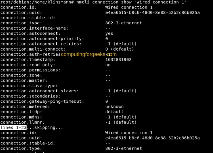Using NetworkManager (NMCLI) on Ubuntu and Debian | ComputingForGeeks