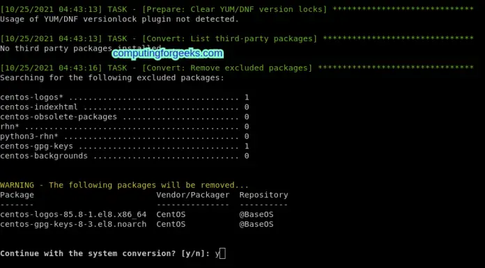 How To Convert CentOS 8 To RHEL 8 Server | ComputingForGeeks