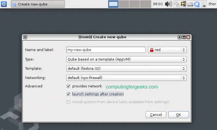 Install Qubes OS - Step by Step With Screenshots | ComputingForGeeks
