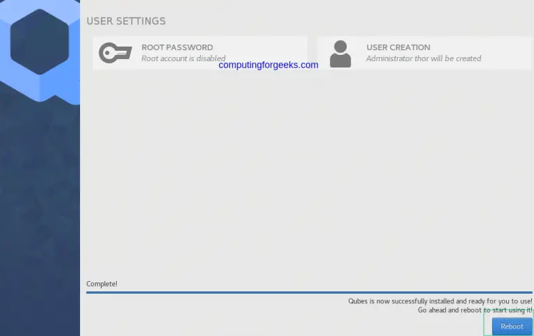 Install Qubes OS - Step by Step With Screenshots | ComputingForGeeks