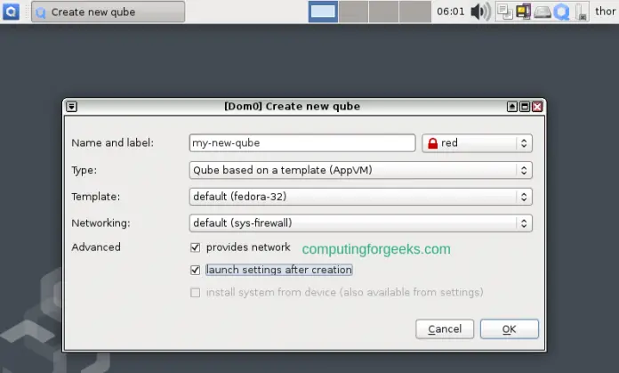 Install Qubes OS - Step by Step With Screenshots | ComputingForGeeks