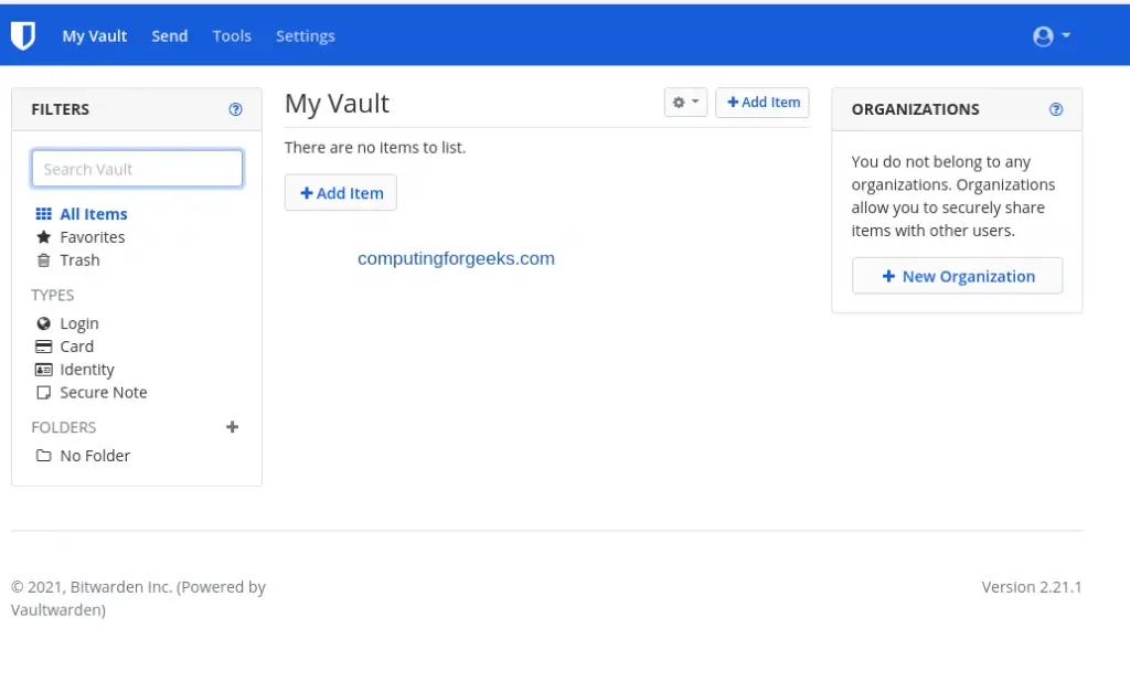 Run Bitwarden Password Manager In Docker Container Computingforgeeks