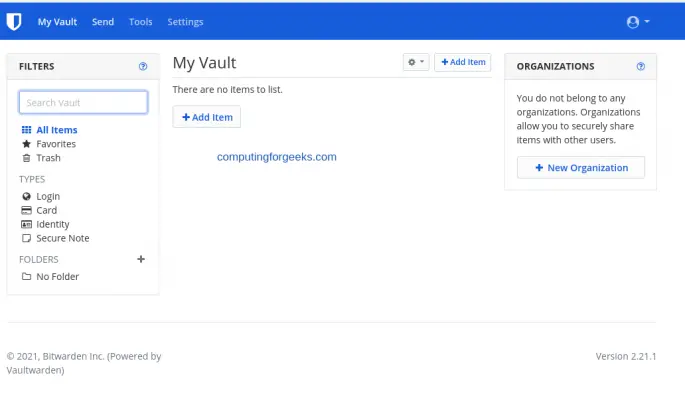 Run Bitwarden Password Manager in Docker Container | ComputingForGeeks