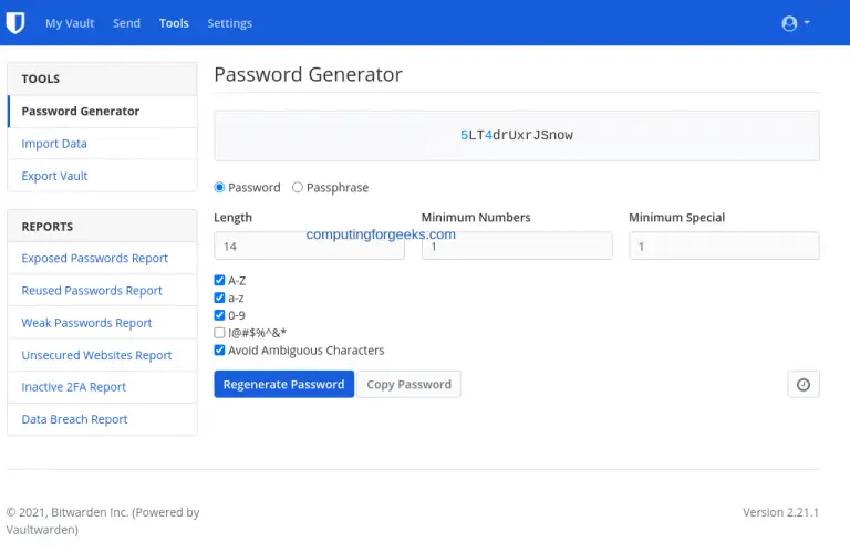 Run Bitwarden Password Manager In Docker Container Computingforgeeks