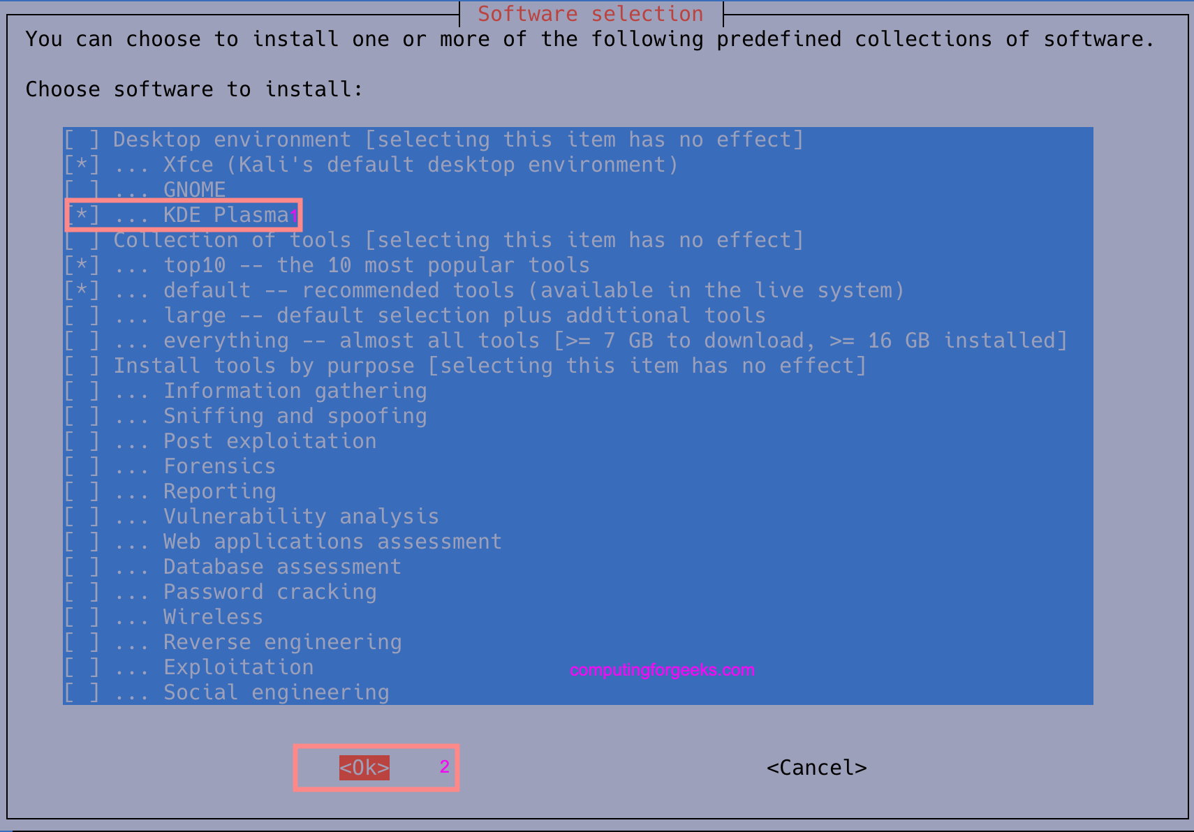 Install KDE Desktop Environment on Kali Linux 2024.x | ComputingForGeeks