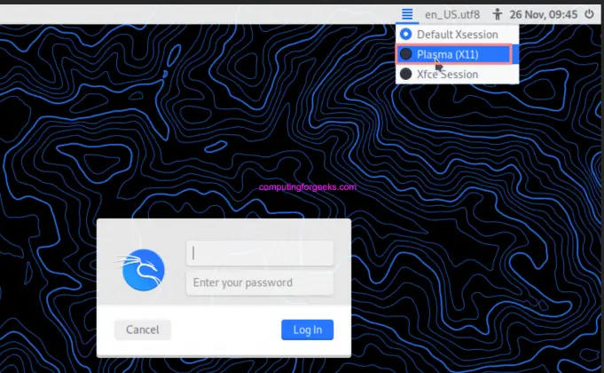 Install KDE Desktop Environment on Kali Linux 2024.x | ComputingForGeeks
