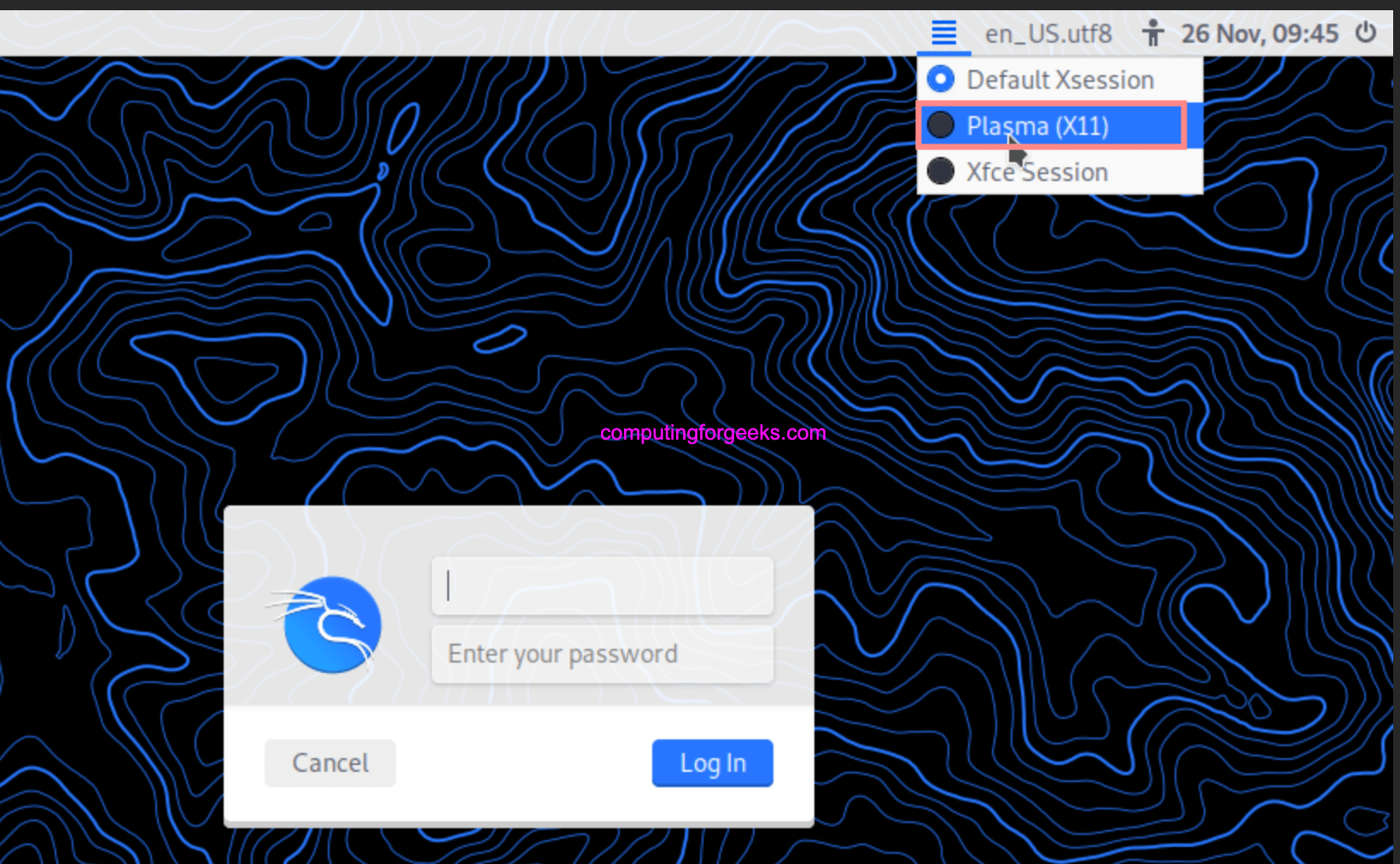 Install KDE Desktop Environment on Kali Linux 2024.x | ComputingForGeeks
