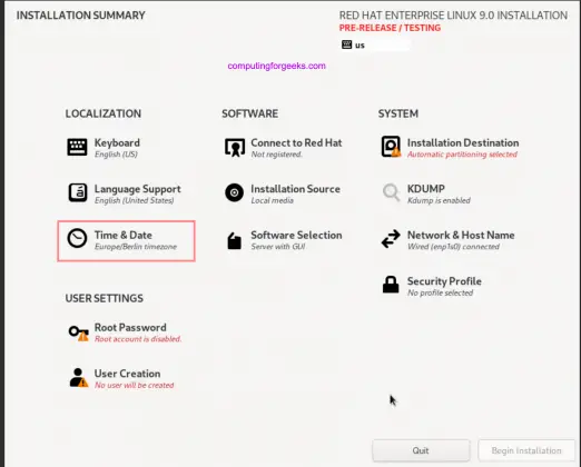 How To Install RHEL 9 - Step by Step With Screenshots | ComputingForGeeks