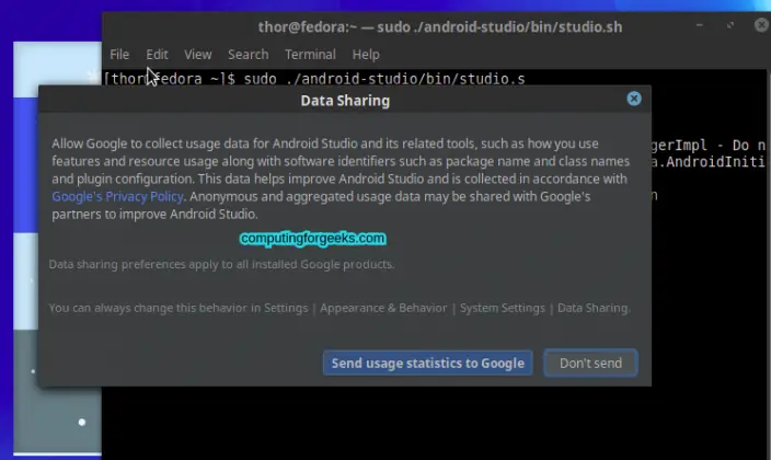 Installing Android Studio on Fedora 42/41/40 | ComputingForGeeks