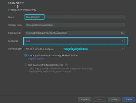 Installing Android Studio on Fedora 40/39/38/37/36 | ComputingForGeeks