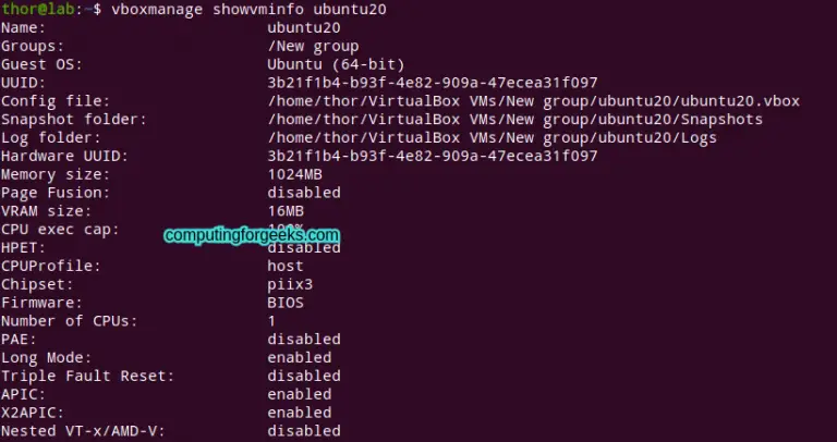 Manage VirtualBox VMs From Command Line using VboxManage ...