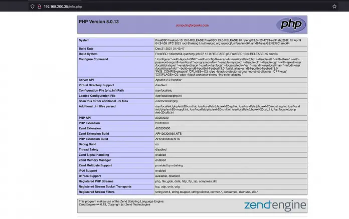 Install PHP 8.0 on FreeBSD 13 / FreeBSD 12 | ComputingForGeeks
