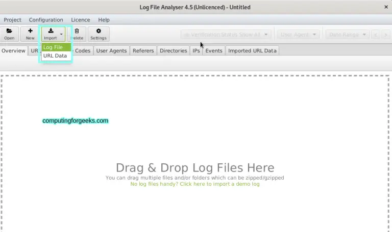 Analyze Nginx/Apache Logs using SEO Log File Analyser | ComputingForGeeks
