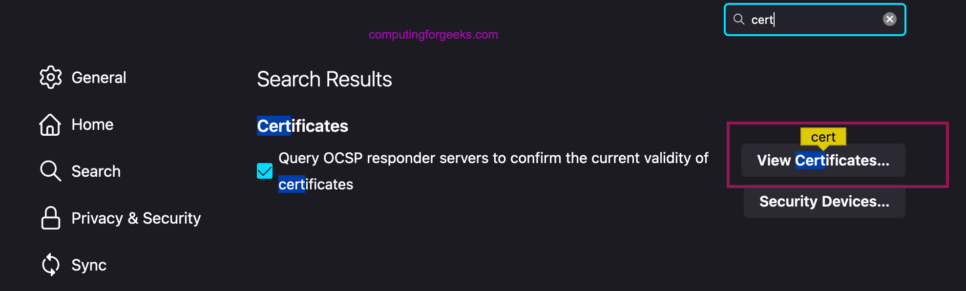 Configuring oVirt / RHEV Manager Certificate Security on browser | ComputingForGeeks