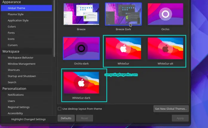 Customize KDE Plasma Desktop with Themes|Modules|Extensions ...