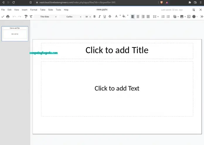 Deploy Collabora Online Office on Ubuntu with Let's Encrypt SSL | ComputingForGeeks