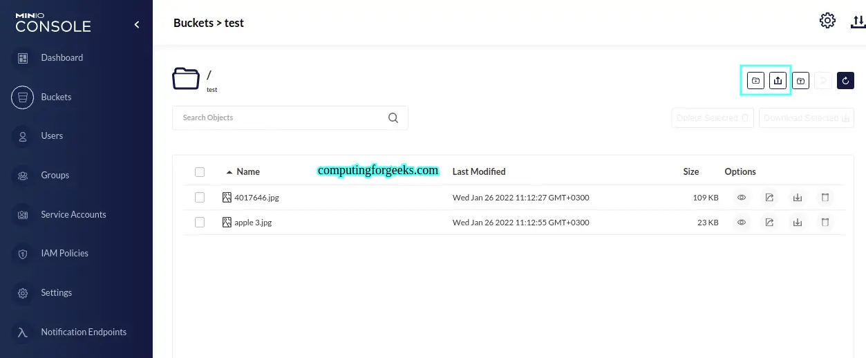Deploy Minio Storage On Rocky Linux 8 Almalinux 8 Centos 8 Computingforgeeks