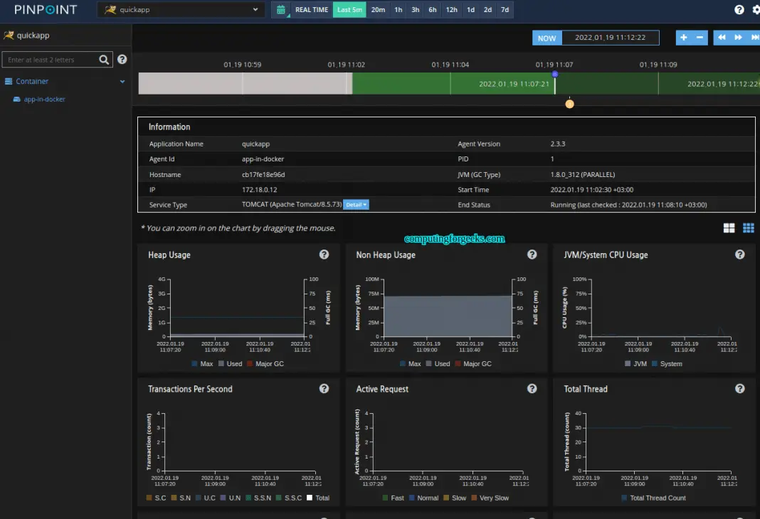 How To Run Pinpoint APM in Docker Containers | ComputingForGeeks