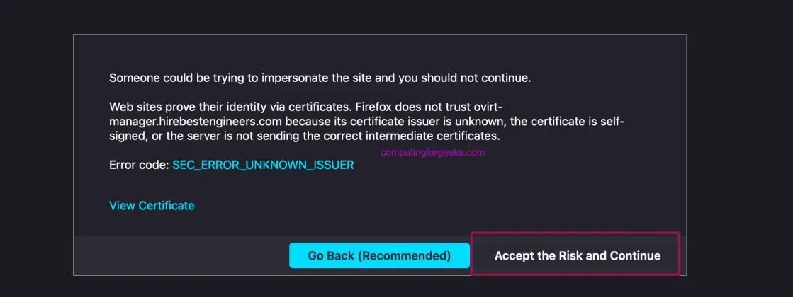 How To Install oVirt Engine on Rocky Linux 8|AlmaLinux 8 | ComputingForGeeks