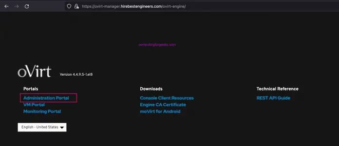 How To Install oVirt Engine on Rocky Linux 8|AlmaLinux 8 | ComputingForGeeks