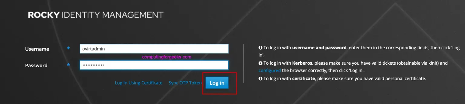 Configure oVirt / RHEV User Authentication using FreeIPA LDAP | ComputingForGeeks