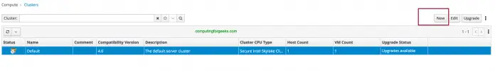 How To Create Data Center And Cluster In Ovirt Rhev Computingforgeeks