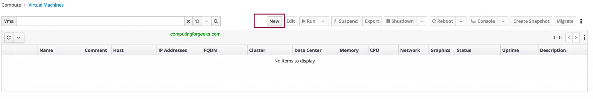 Upload and Use ISO Images on oVirt / RHEV Storage Domain | ComputingForGeeks