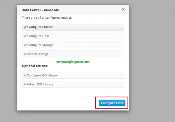 How To Create Data Center and Cluster in oVirt / RHEV | ComputingForGeeks