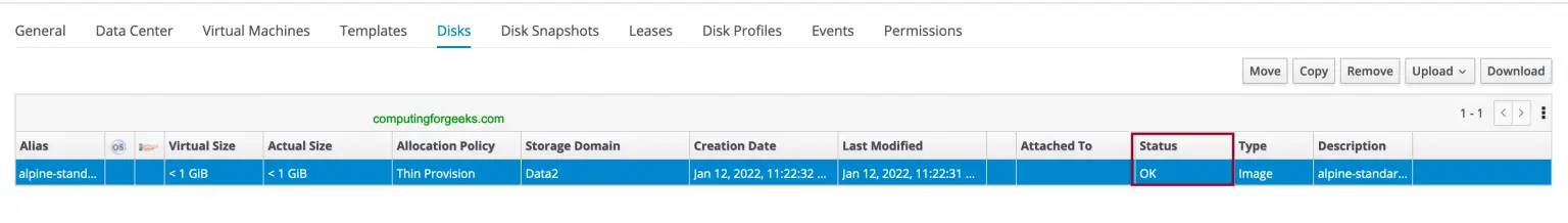 Upload And Use Iso Images On Ovirt Rhev Storage Domain Computingforgeeks