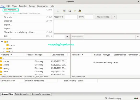 Configure Vsftpd FTP Server on Rocky Linux 8|AlmaLinux 8 | ComputingForGeeks