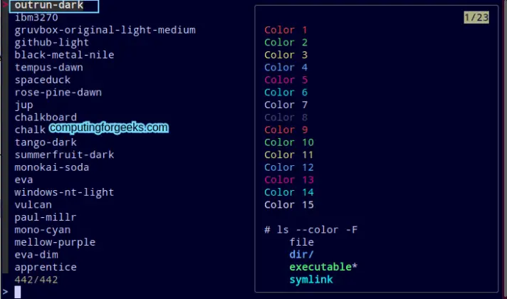 Easily Change Linux/macOS Terminal Theme using theme.sh | ComputingForGeeks