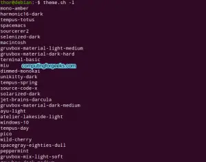 Easily Change Linux/macOS Terminal Theme using theme.sh | ComputingForGeeks