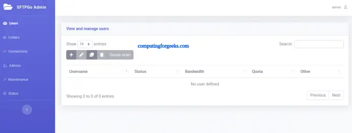 Setup Secure Ftp Serversftp With Webdav Using Sftpgo Computingforgeeks
