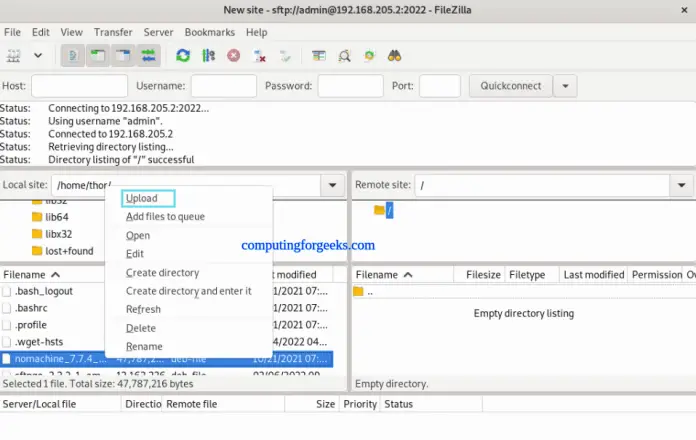 Setup Secure Ftp Server Sftp With Webdav Using Sftpgo Computingforgeeks